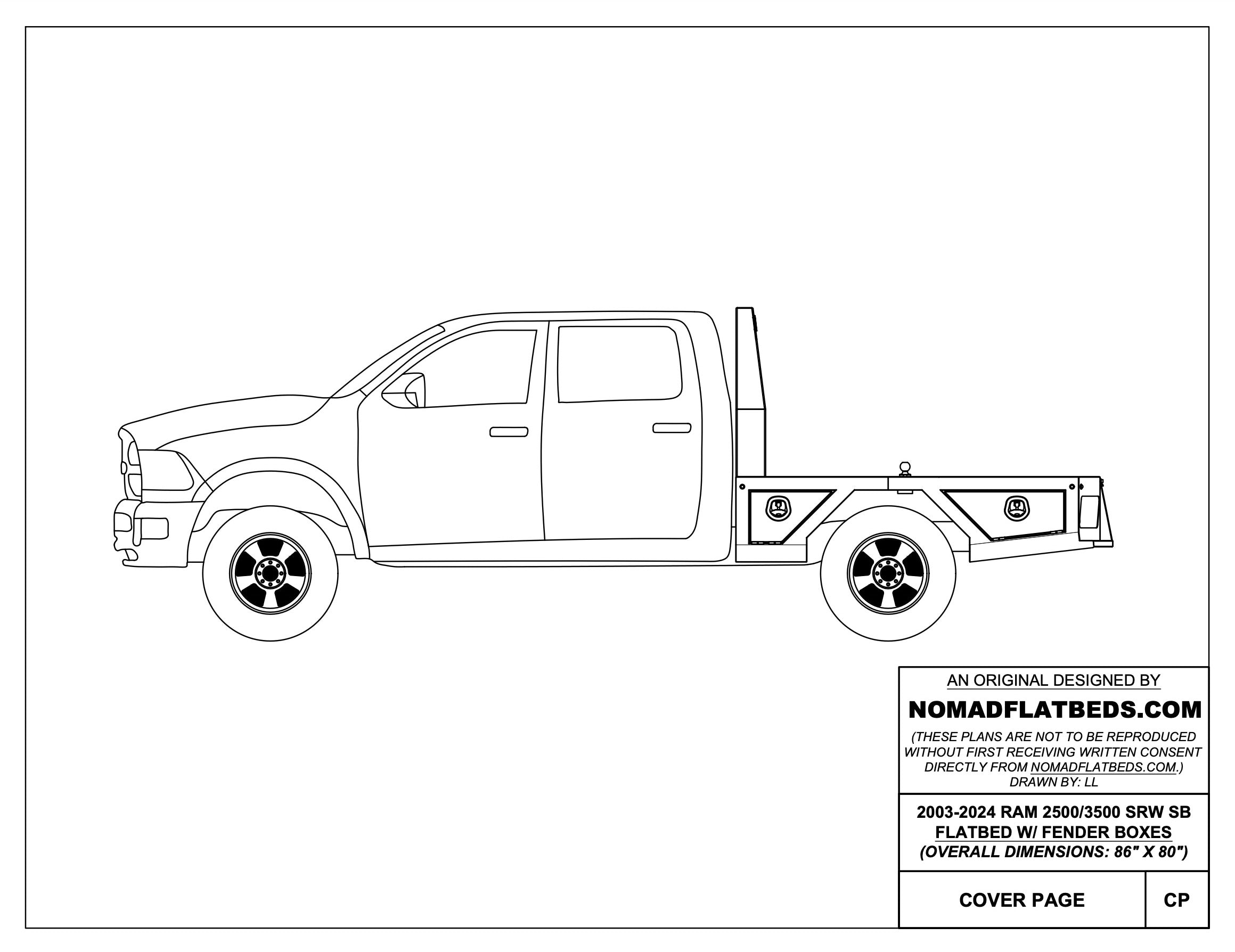 2003-2024 Ram 2500/3500 Flatbed W/ Fender Boxes – nomadflatbeds