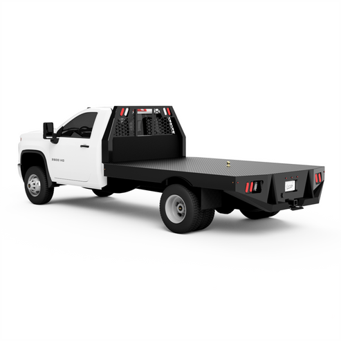 UNIVERSAL 84"CA Chassis-Cab 3500/5500 Flatbed W/ Half-Skirts ...