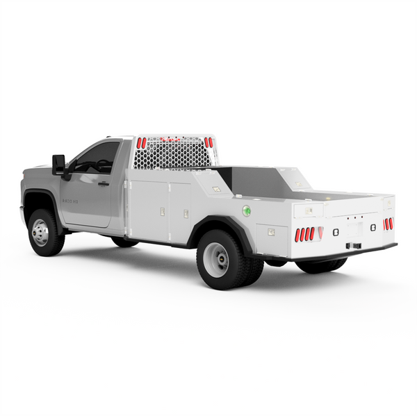 Universal 84ca Chassis Cab 45005500 Utility Bed W Deck Side Boxes