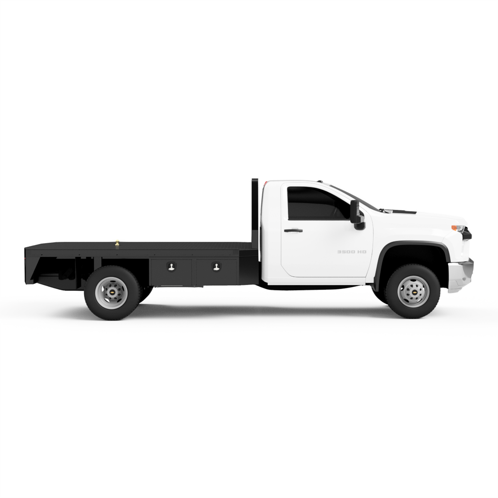 UNIVERSAL 84"CA Chassis-Cab 3500/5500 Flatbed W/ 4 Under-Body Boxes ...