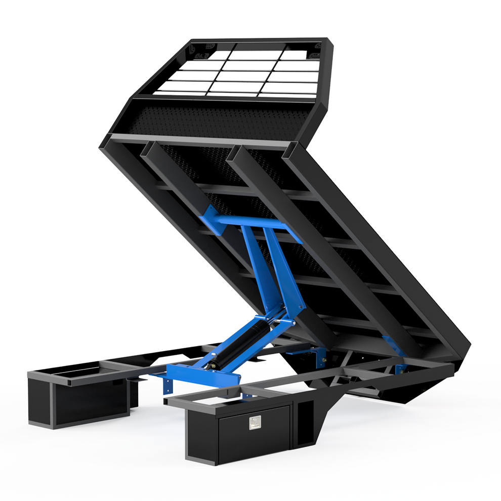 1999-2025 Ford F-250/F-350 Flatbed W/ 5-Ton Dump Bed Kit – nomadflatbeds